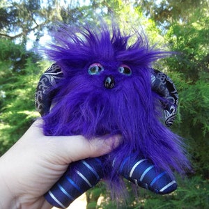 Weighted Stuffed Monster - Orchid the Woobie Monster - Etsy