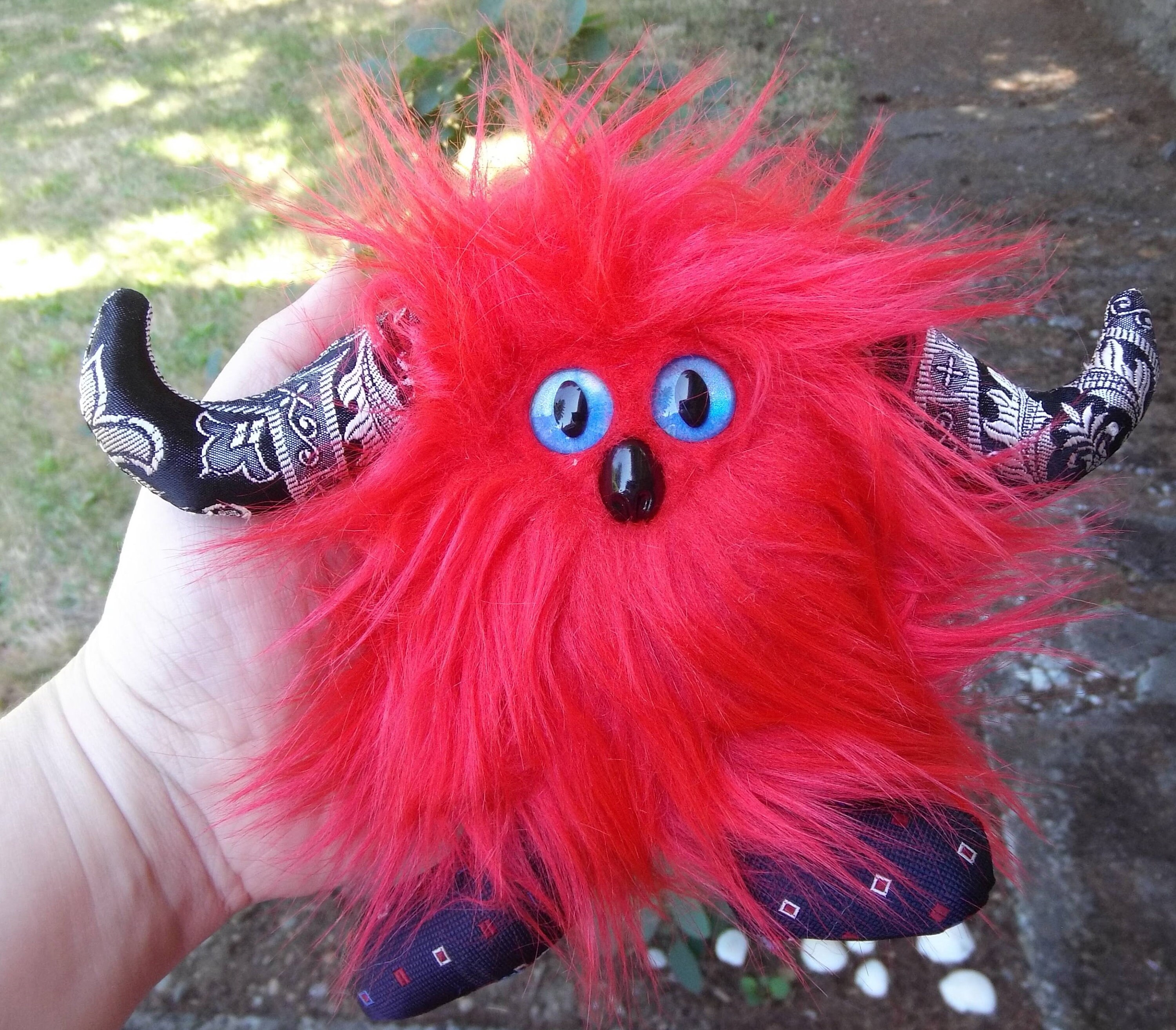 Weighted Stuffed Monster Cherry the Woobie Monster - Etsy