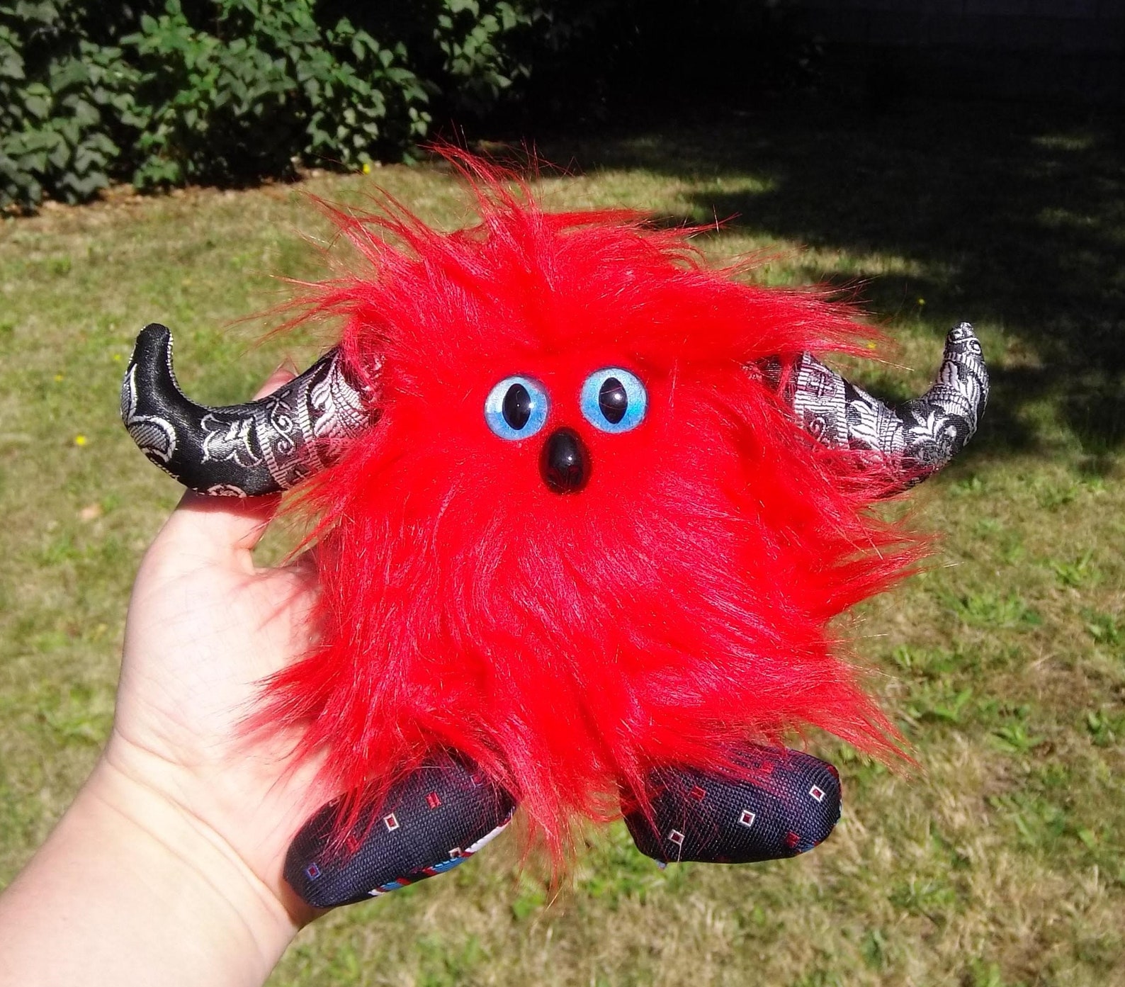 Weighted Stuffed Monster Cherry the Woobie Monster - Etsy