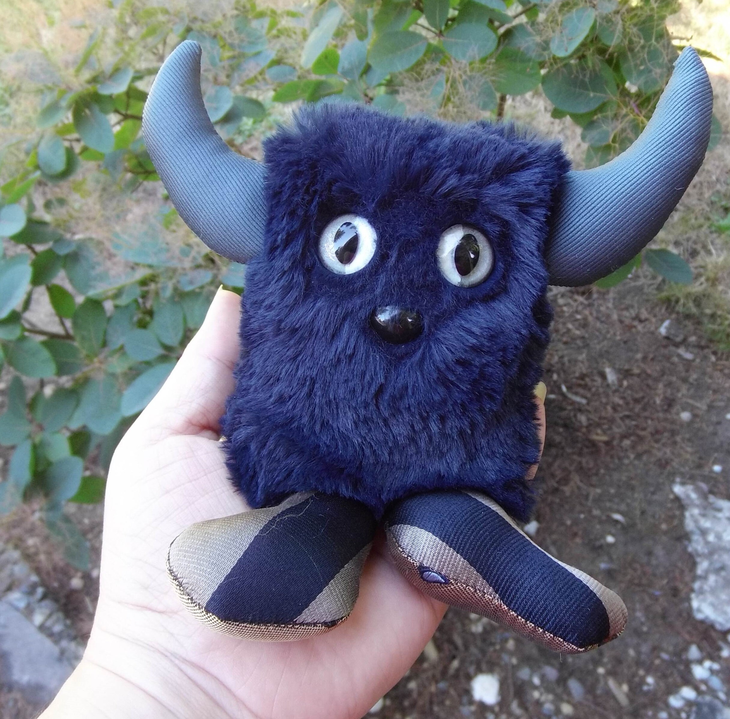 Weighted Stuffed Monster - Midnight the Woobie Monster - Etsy