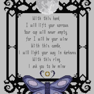 Corpse Bride Wedding Vows Cross Stitch Pattern - Etsy