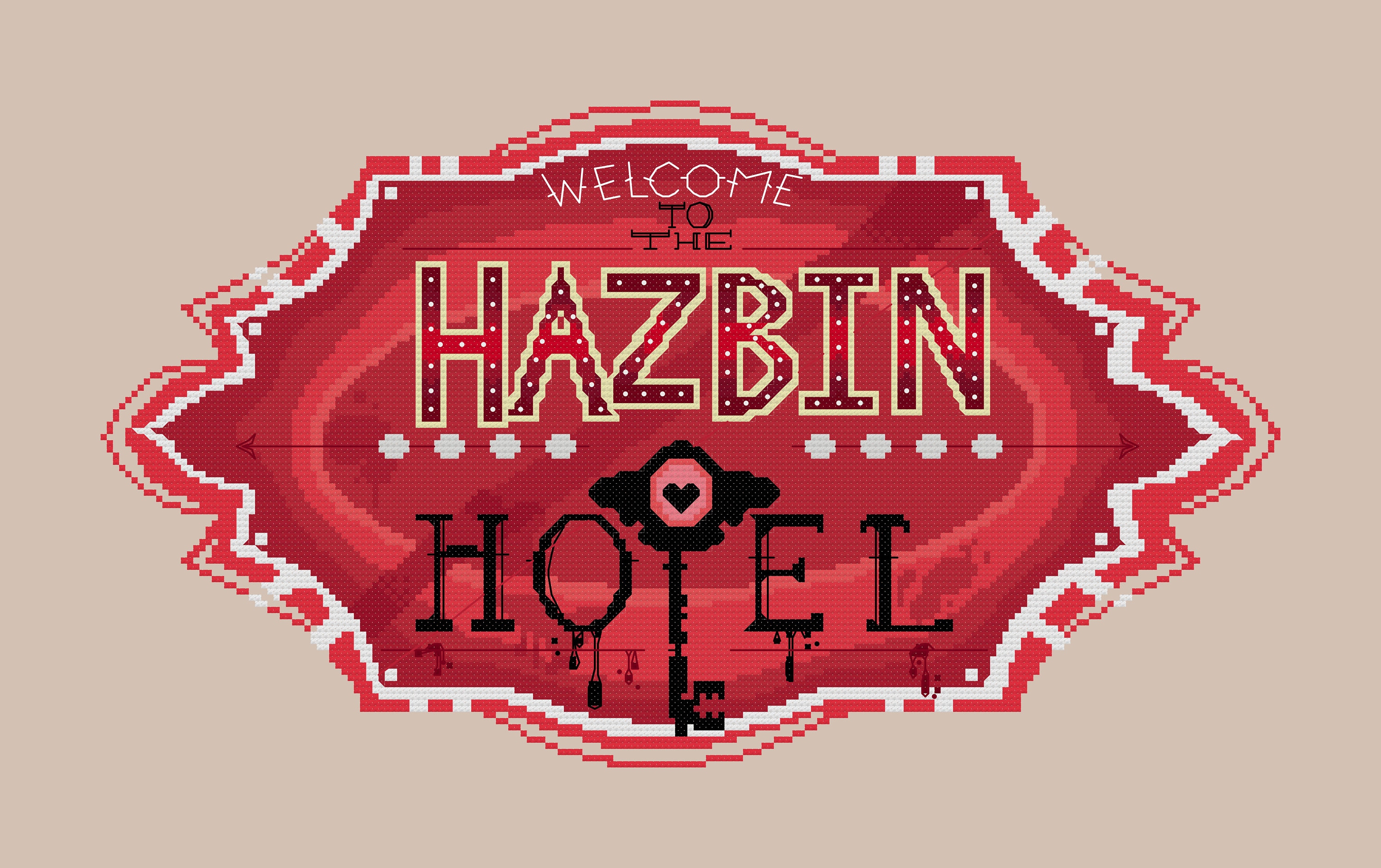 Hazbin Hotel Logo Cross Stitch Pattern | Etsy