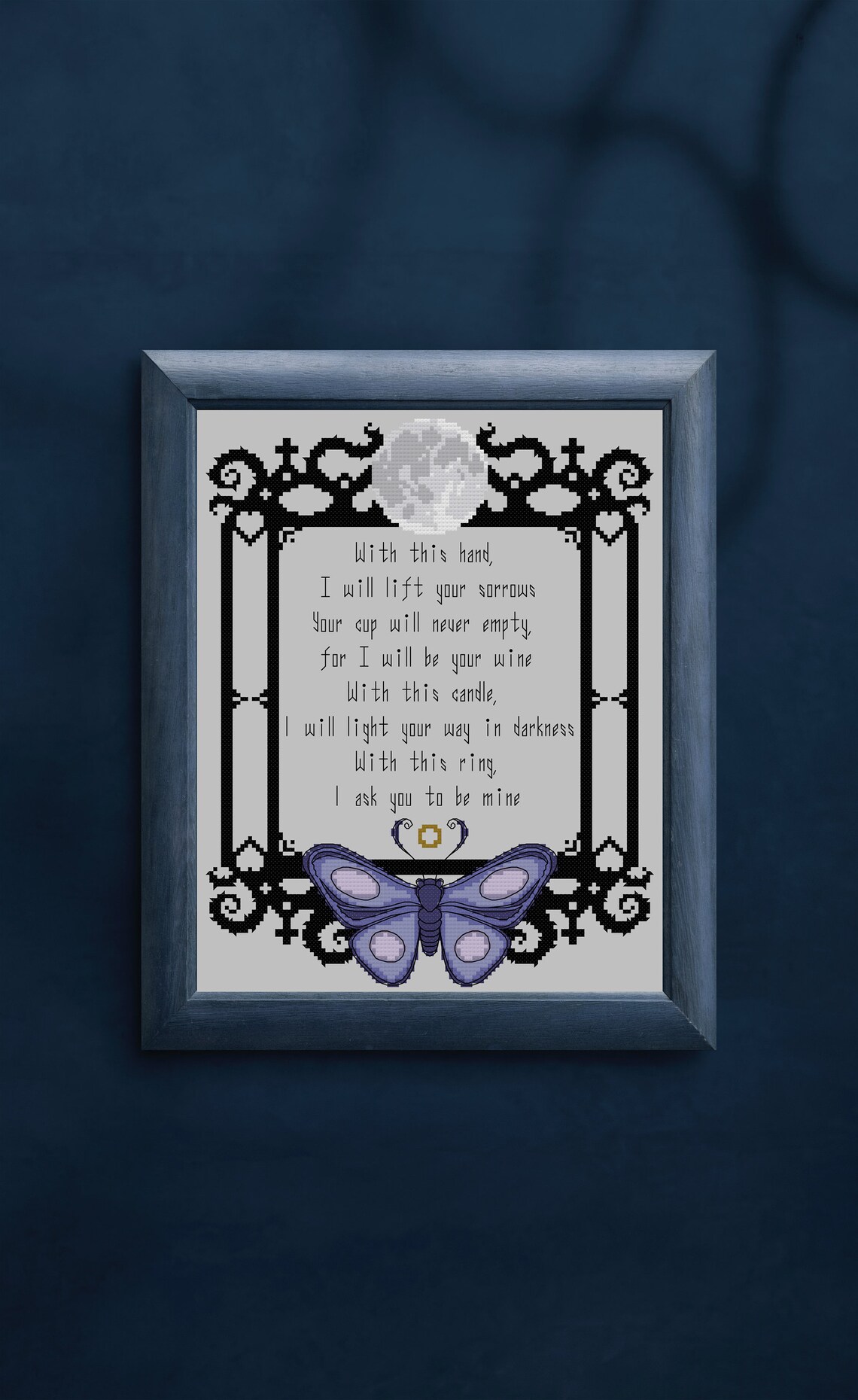 Corpse Bride Wedding Vows Cross Stitch Pattern - Etsy