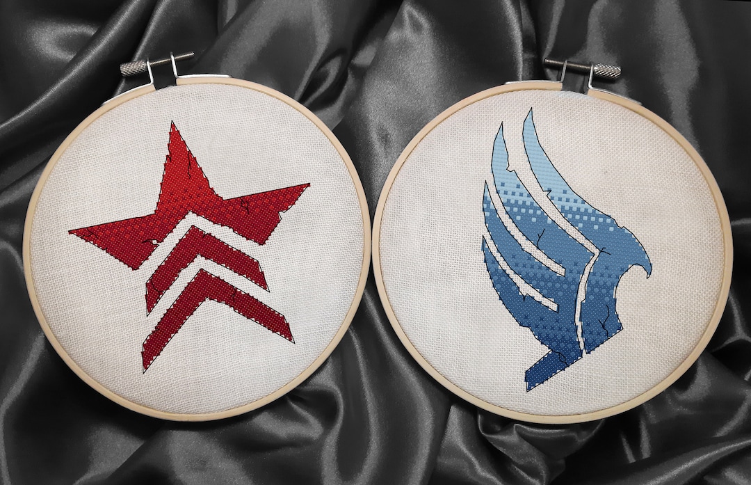 Mass Effect Paragon Renegade Morality Symbols Cross Stitch - Etsy