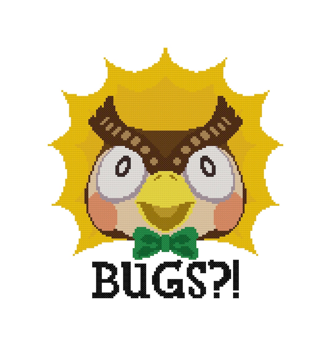 Animal Crossing Blathers Bug Cross Stitch Pattern - Etsy