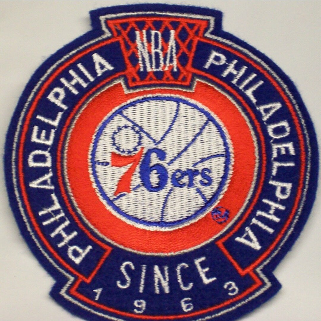 NBA Philadelphia 76ers 77-97 Logo in 3.25 Crest Embroidered NON Ironon ...