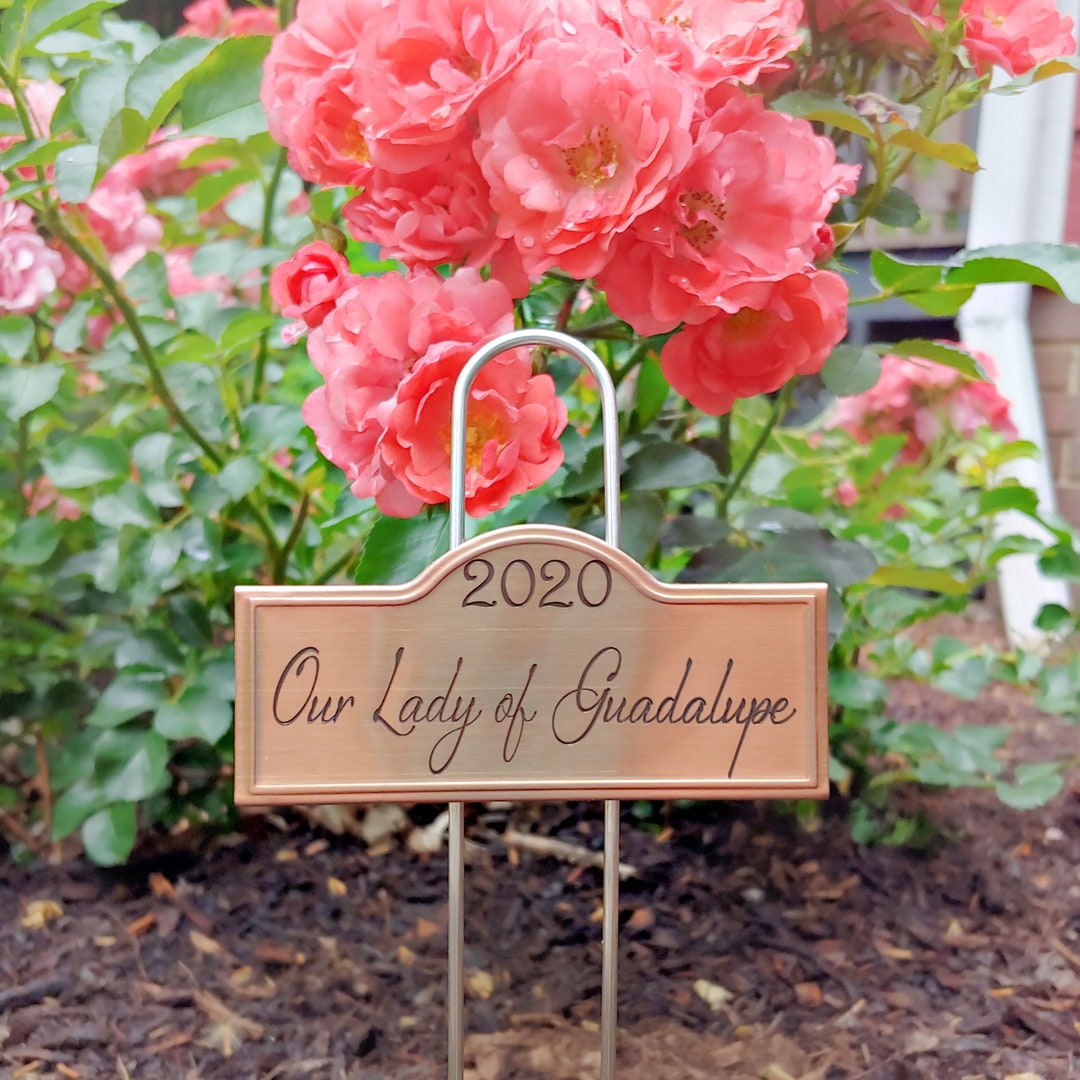 Custom Laser Engraved Copper Plant Rose Markers Stakes Garden ...