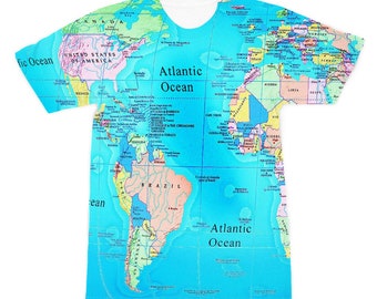 World Map T Shirt | Etsy