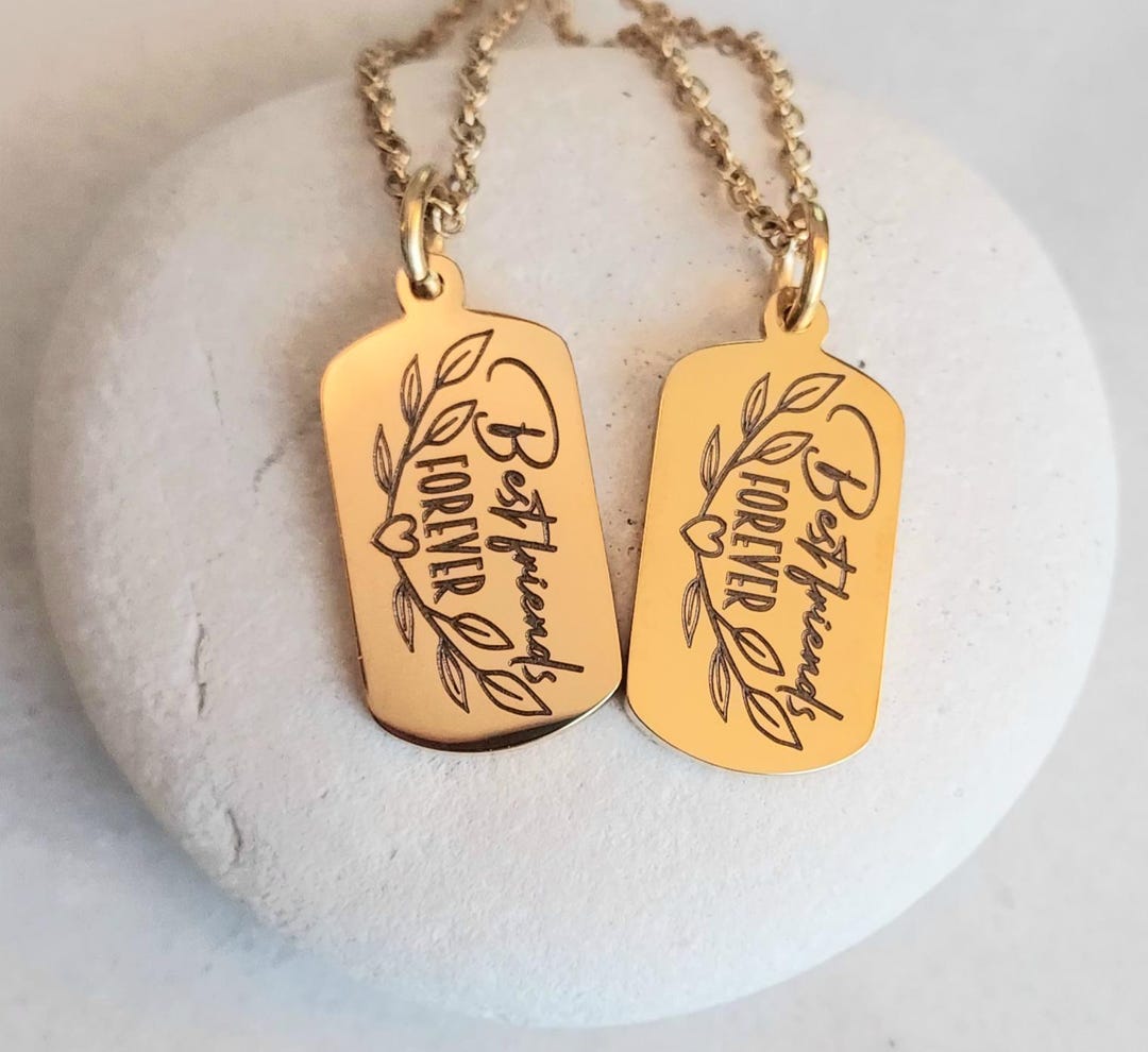 Best Friends Forever Gold Necklaces, Two Necklaces, One to Give, One to ...