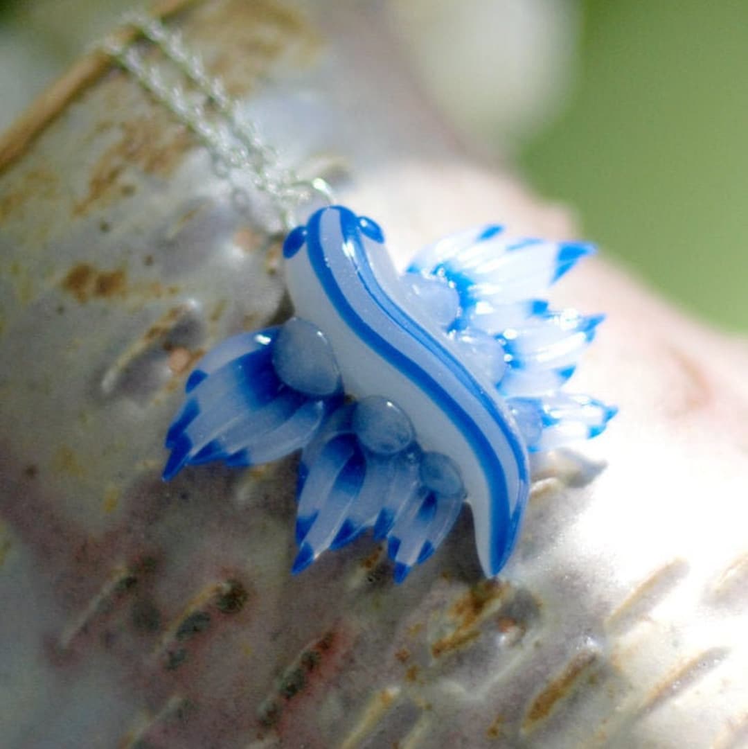 Glaucus Atlanticus Nudibranch Necklace, Blue Dragon Sea Slug Totem - Etsy