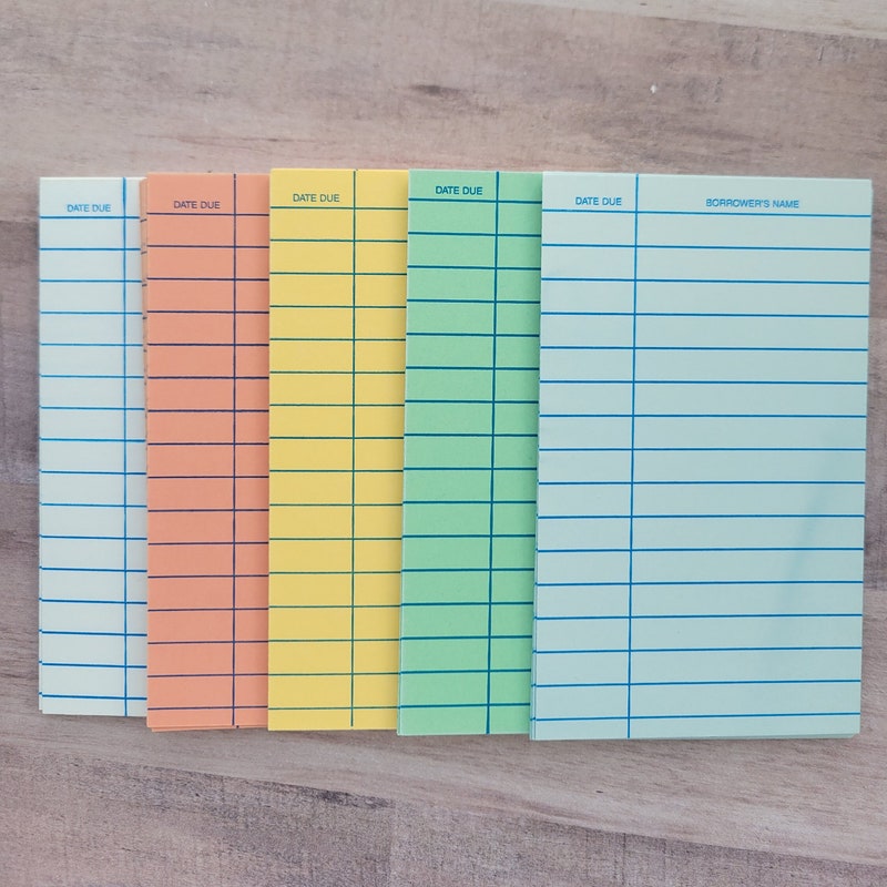 Blank Library Cards - Etsy