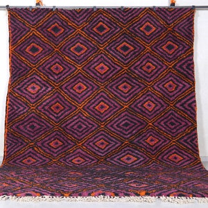 Moroccan Purple Rug Hand Knotted Rug Purple Rug Moroccan Rug Moroccan ...