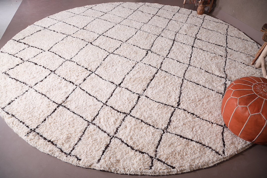 Moroccan Round Rug - Handmade Round Rug - Berber Round Rug - Custom ...
