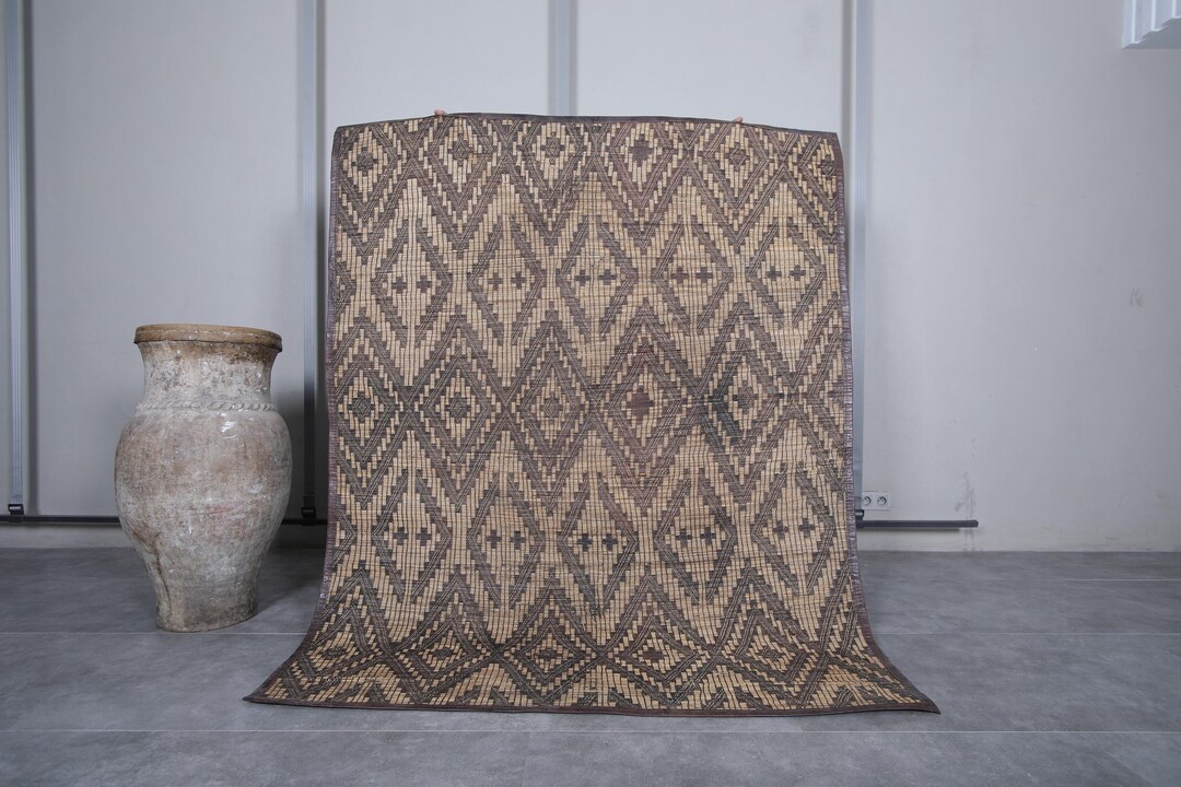 Vintage Tuareg Rug 5.4 X 6.9 Feet Tuareg Mat - Handmade Rug ...