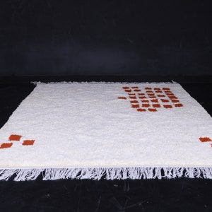 Checkered Rug - Moroccan Rug Checkered - Red Checkered Rug - Handmade ...