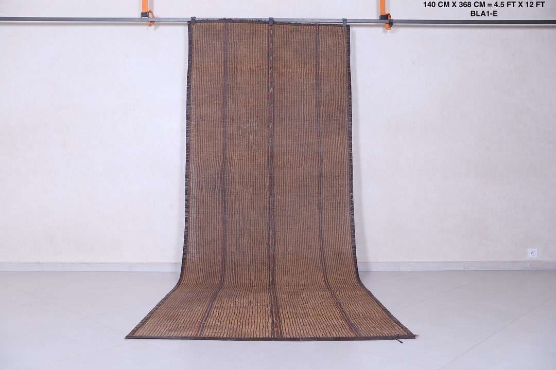 Long Tuareg Rug 4.5 X 12 Feet Vintage Runner Rug Tuareg Rug Handmade ...