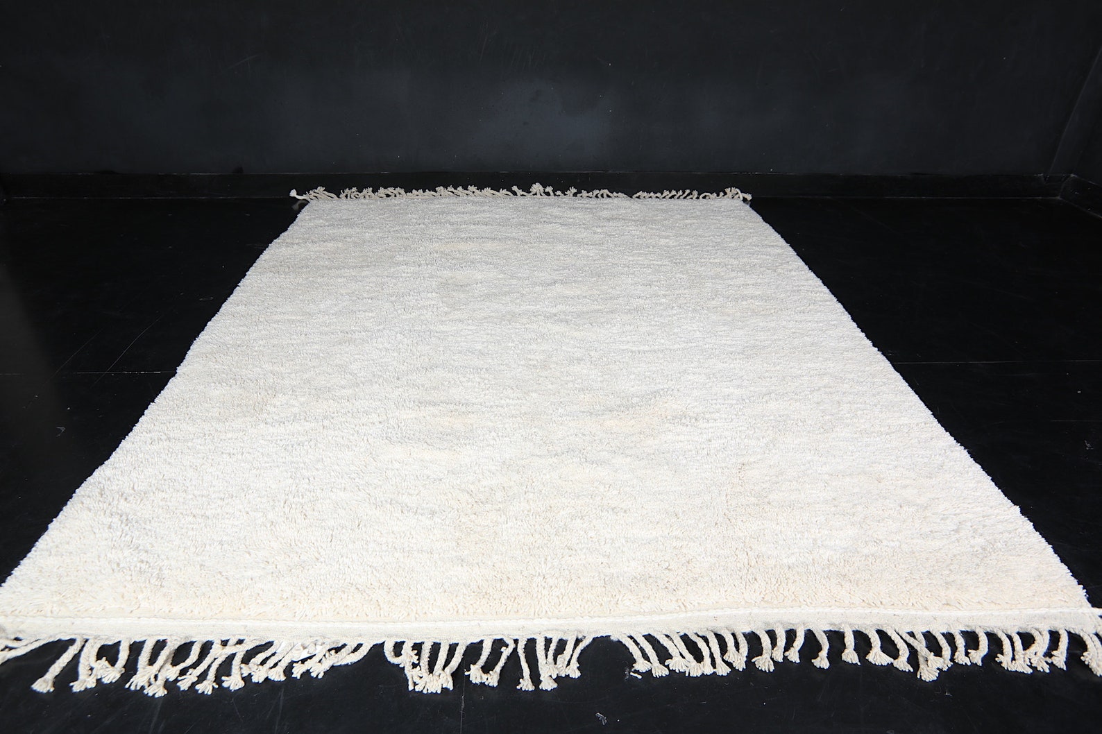 Moroccan Rug Ivory Solid Creamy Rug Plain Cream Rug Wool Berber Rug ...
