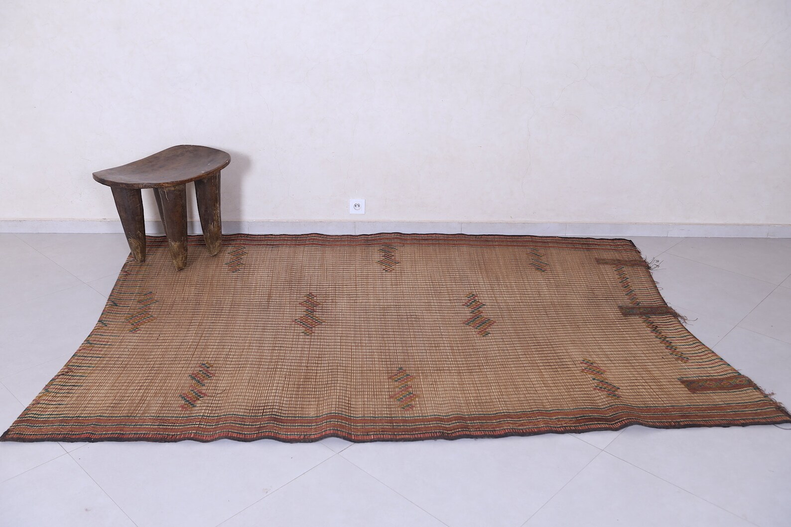 Vintage African Tuareg Mat 6.1 X 8.4 Feet - Vintage Tuareg Rug ...