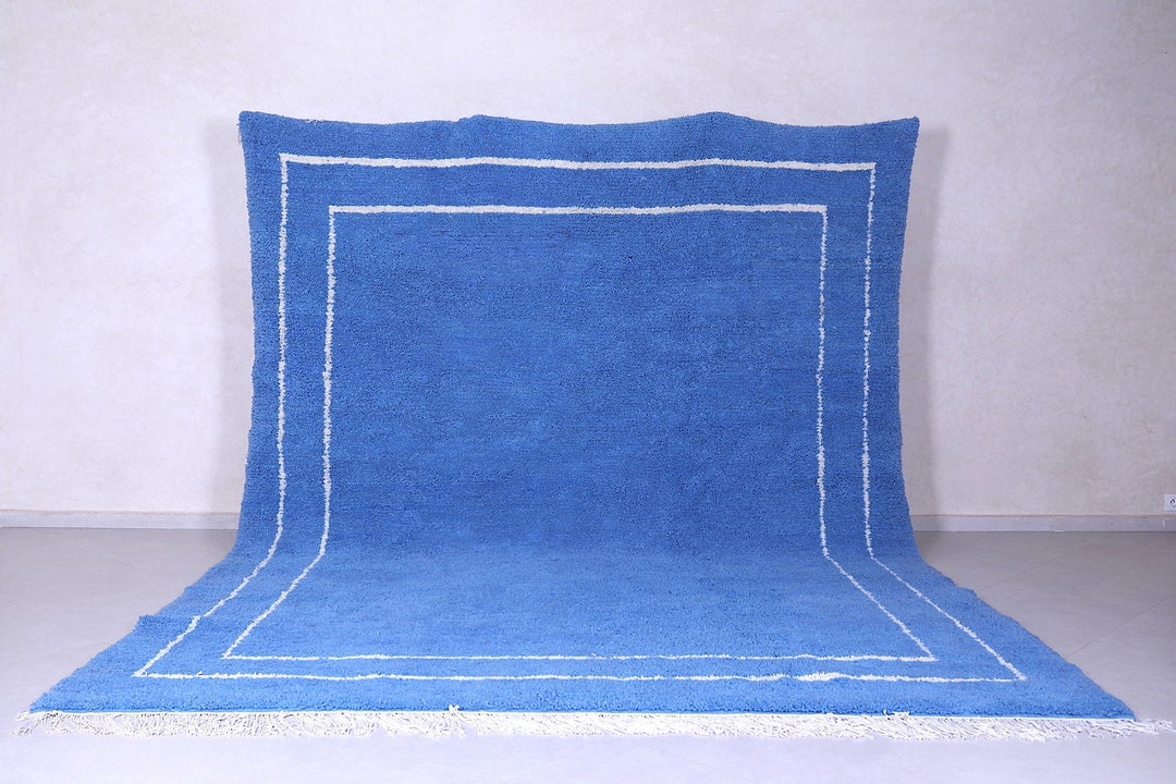 Moroccan Rug Blue - Berber Rug - Custom Moroccan Rug - Beni Ourain Rug ...