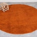 Moroccan Round Rug Orange Round Rug Orange Circle Rug - Etsy