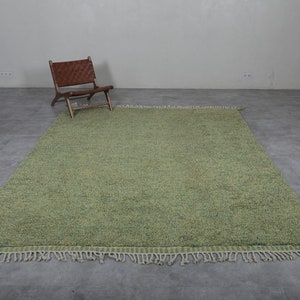 Moroccan Rug Green - Handmade Rug - Moroccan Berber Rug - Solid Rug ...