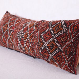 Long Moroccan Vintage Pillow Filled 14.1 X 33.4 INCHES Berber Moroccan ...