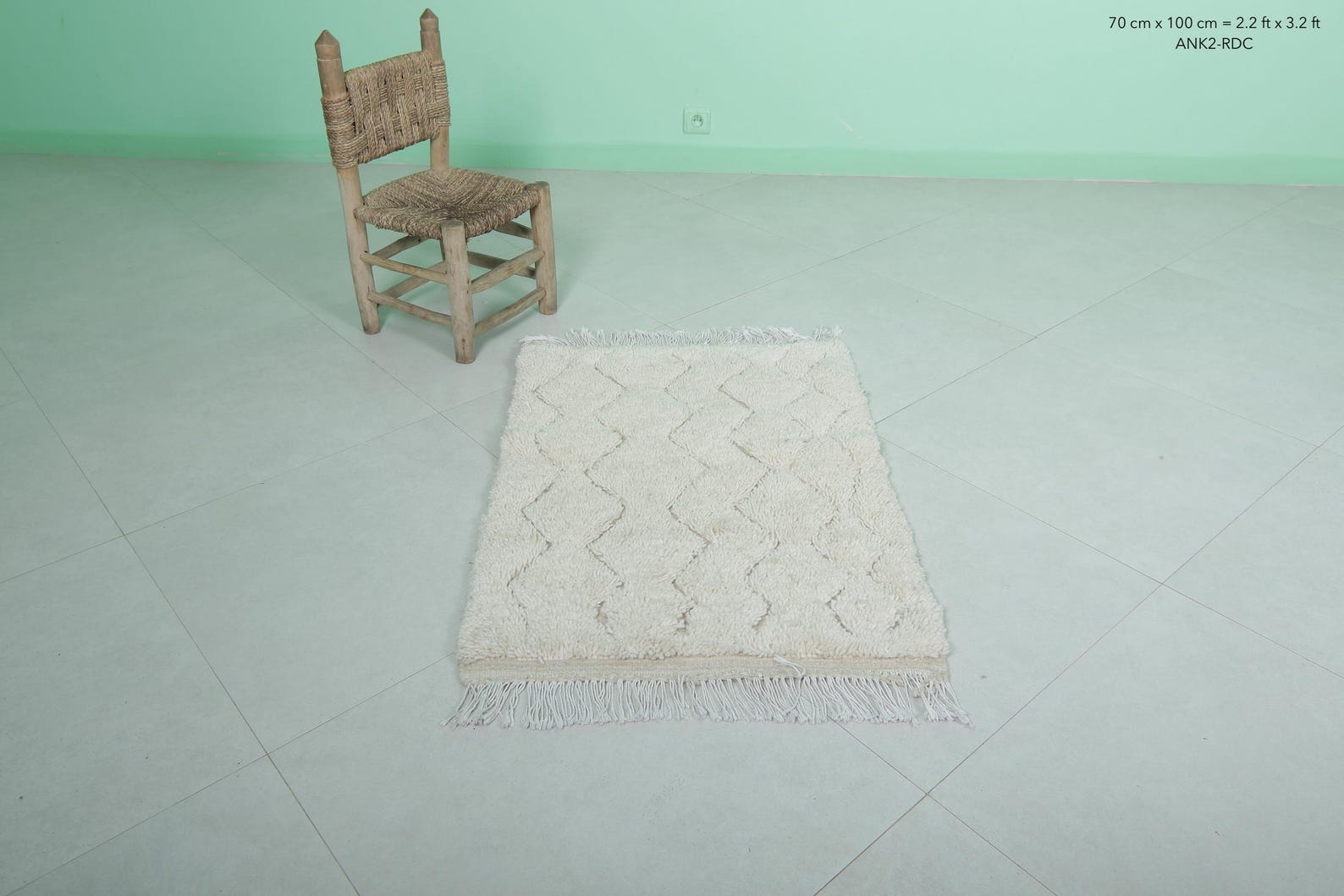Small Moroccan Beni Ourain Rug 2.2 X 3.2 Ft - Handmade Moroccan Wool ...