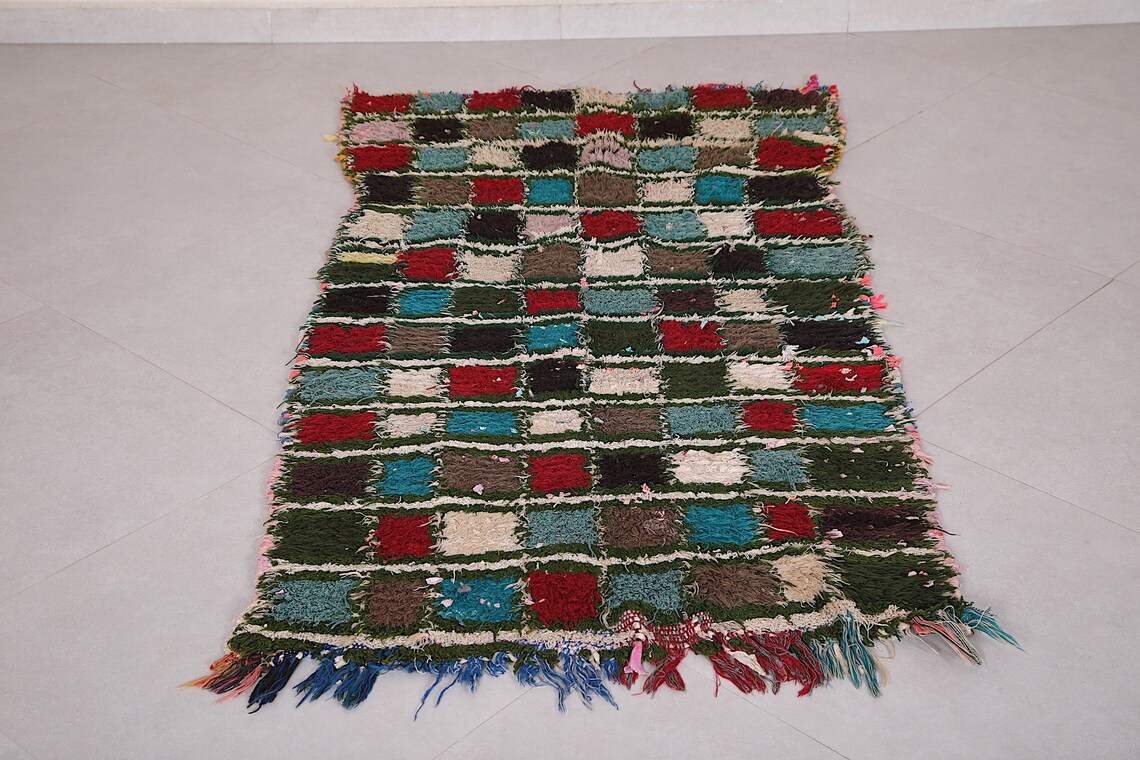 Moroccan Berber Rug 2.8 X 5.4 Feet Handmade Moroccan Rug - Boucherouite ...