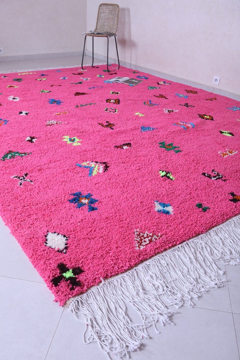 Moroccan Rug Pink Moroccan Wool Rug Berber Rug beni - Etsy
