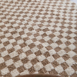 Checkered Brown Rug - Moroccan Rug - Checkered Rug - Brown Checkered ...