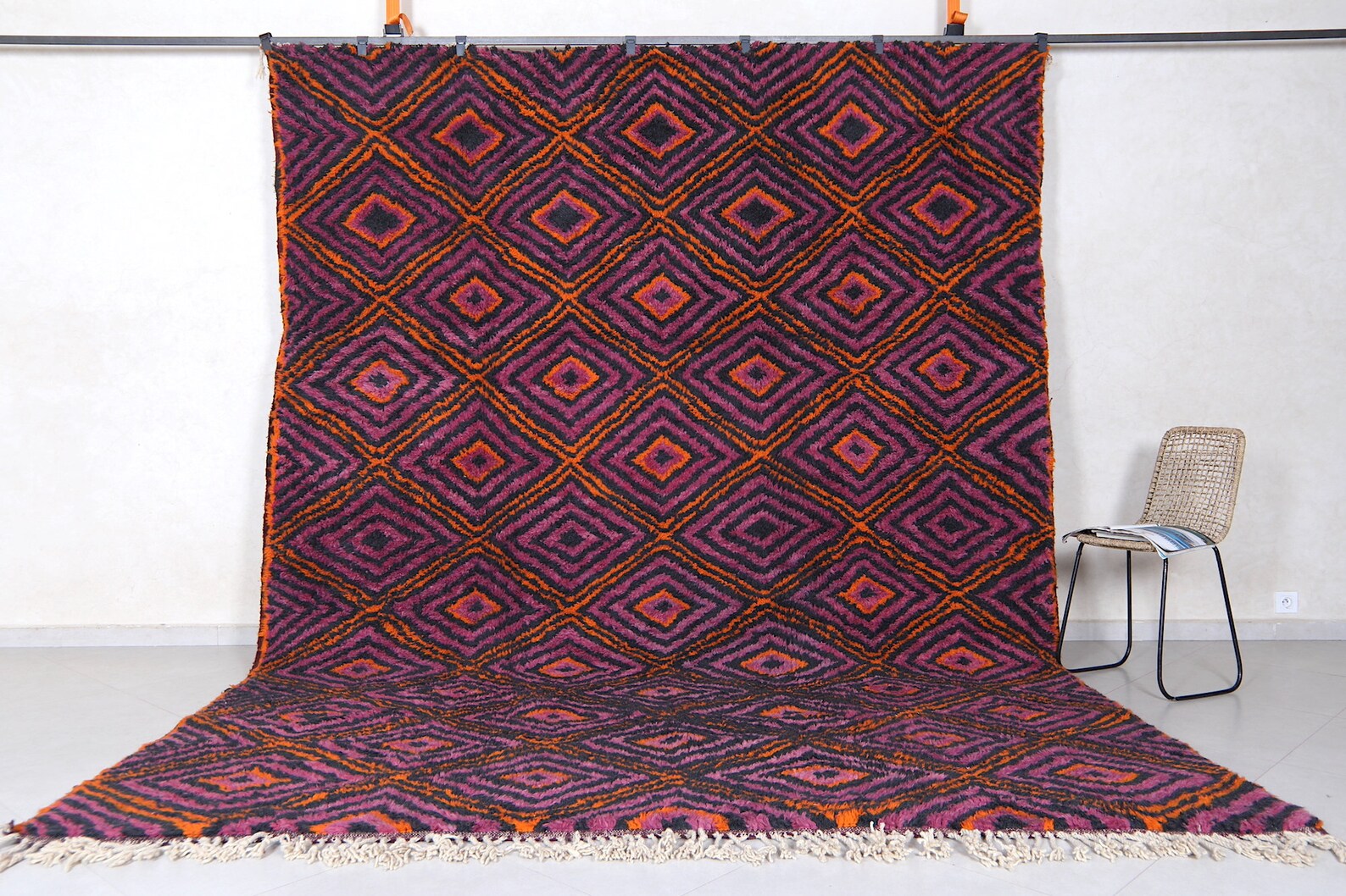 Moroccan Purple Rug Hand Knotted Rug Purple Rug Moroccan - Etsy