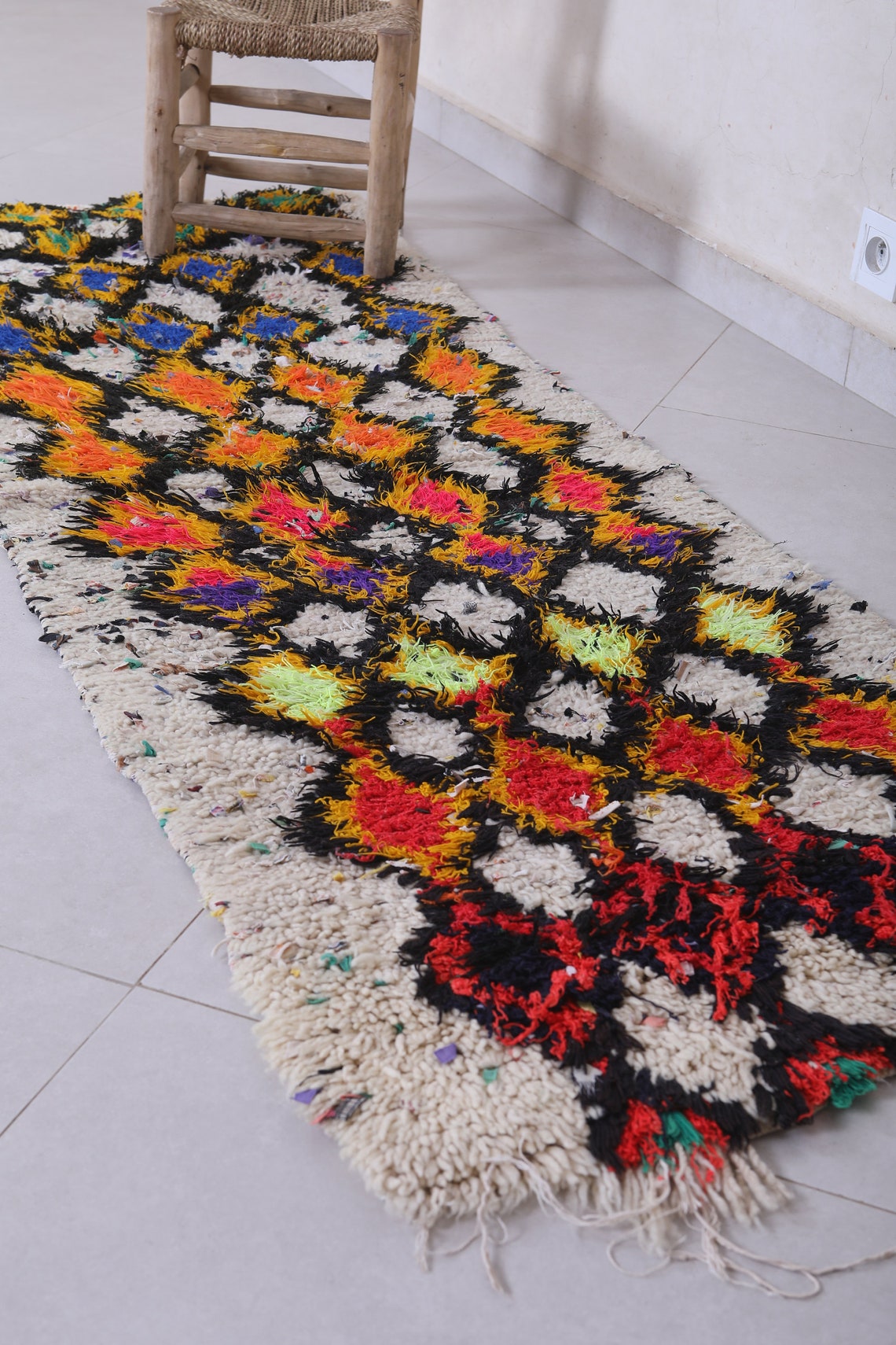 Vintage Moroccan Rug 2.3 X 6.4 Feet Runner Rug - Moroccan Runner Rug ...