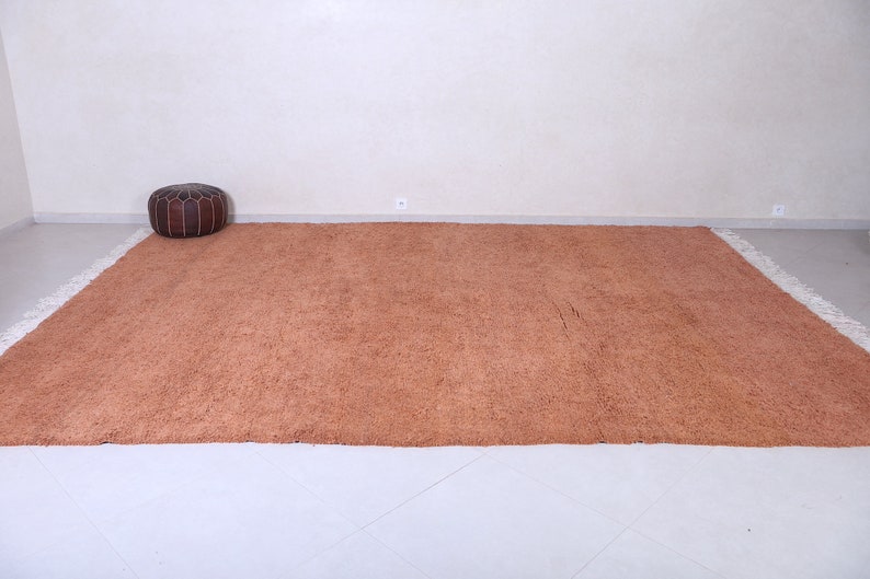 Moroccan Terracotta Rug Terracotta Solid Rug Wool Berber - Etsy