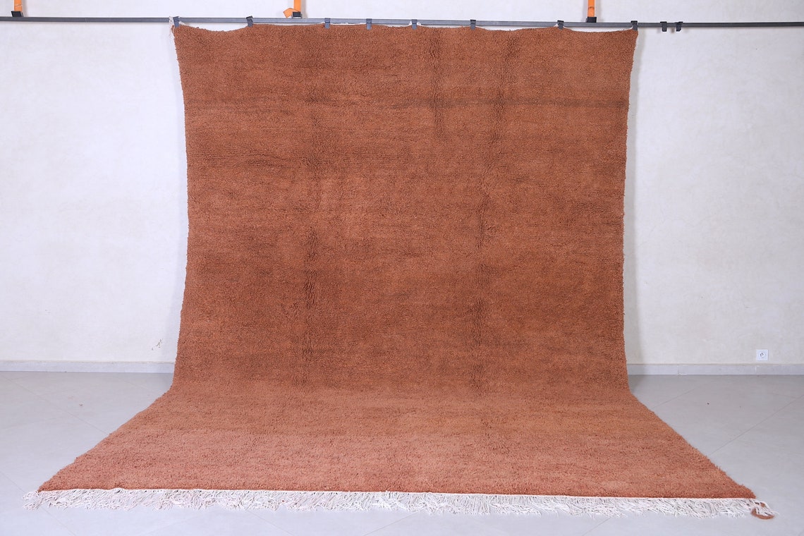 Moroccan Terracotta Rug Terracotta Solid Rug Wool Berber - Etsy