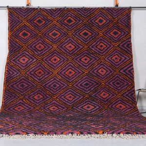 Moroccan Purple Rug Hand Knotted Rug Purple Rug Moroccan Rug Moroccan ...