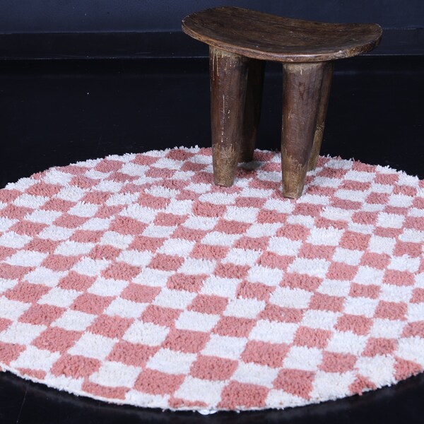 Pink Round Rug - Etsy