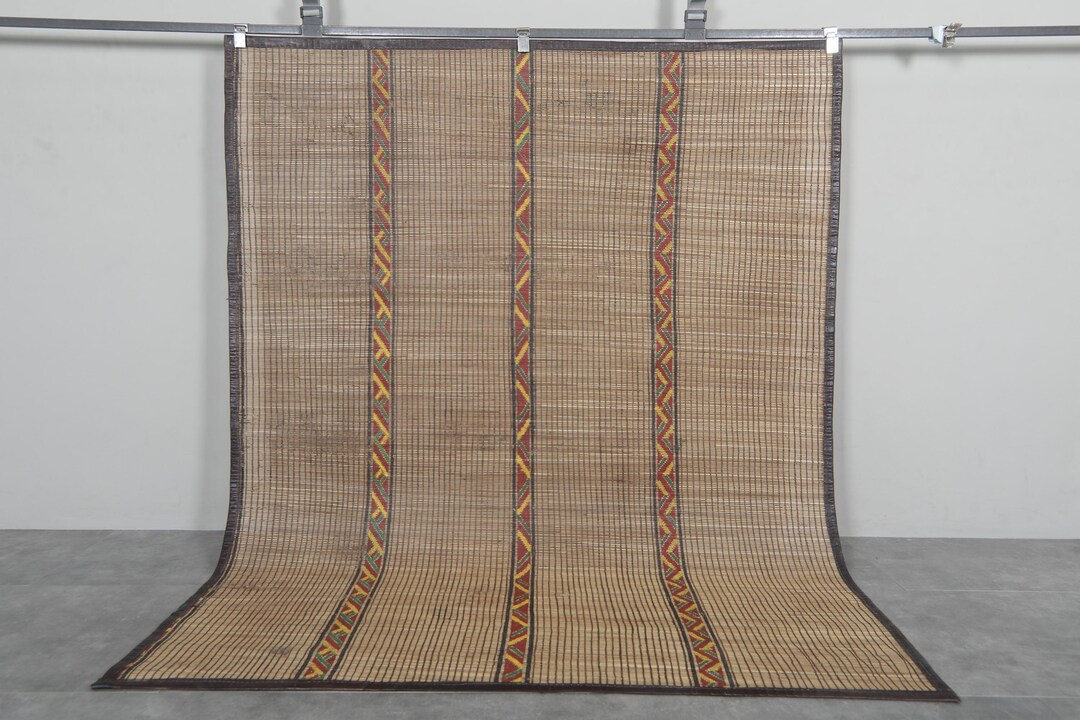 Vintage Tuareg Mat 5.9 X 7.4 Feet African Nomadic Rug - Handwoven ...