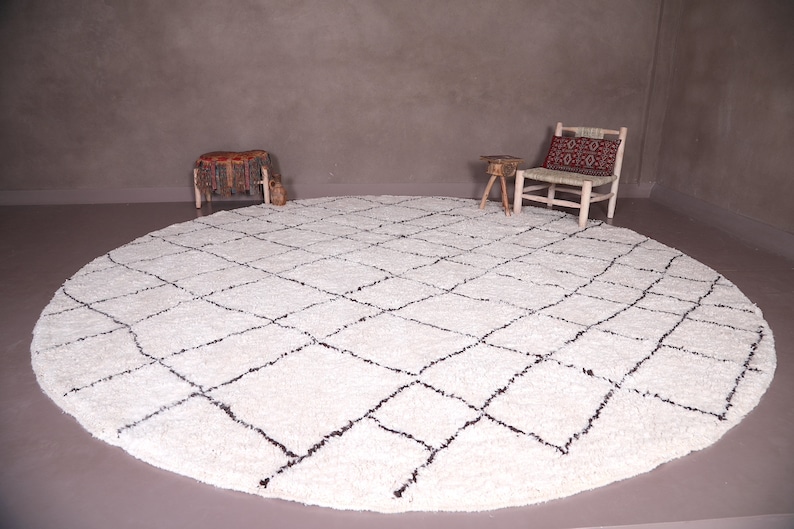 Moroccan Round Rug Handmade Round Rug Berber Round Rug - Etsy