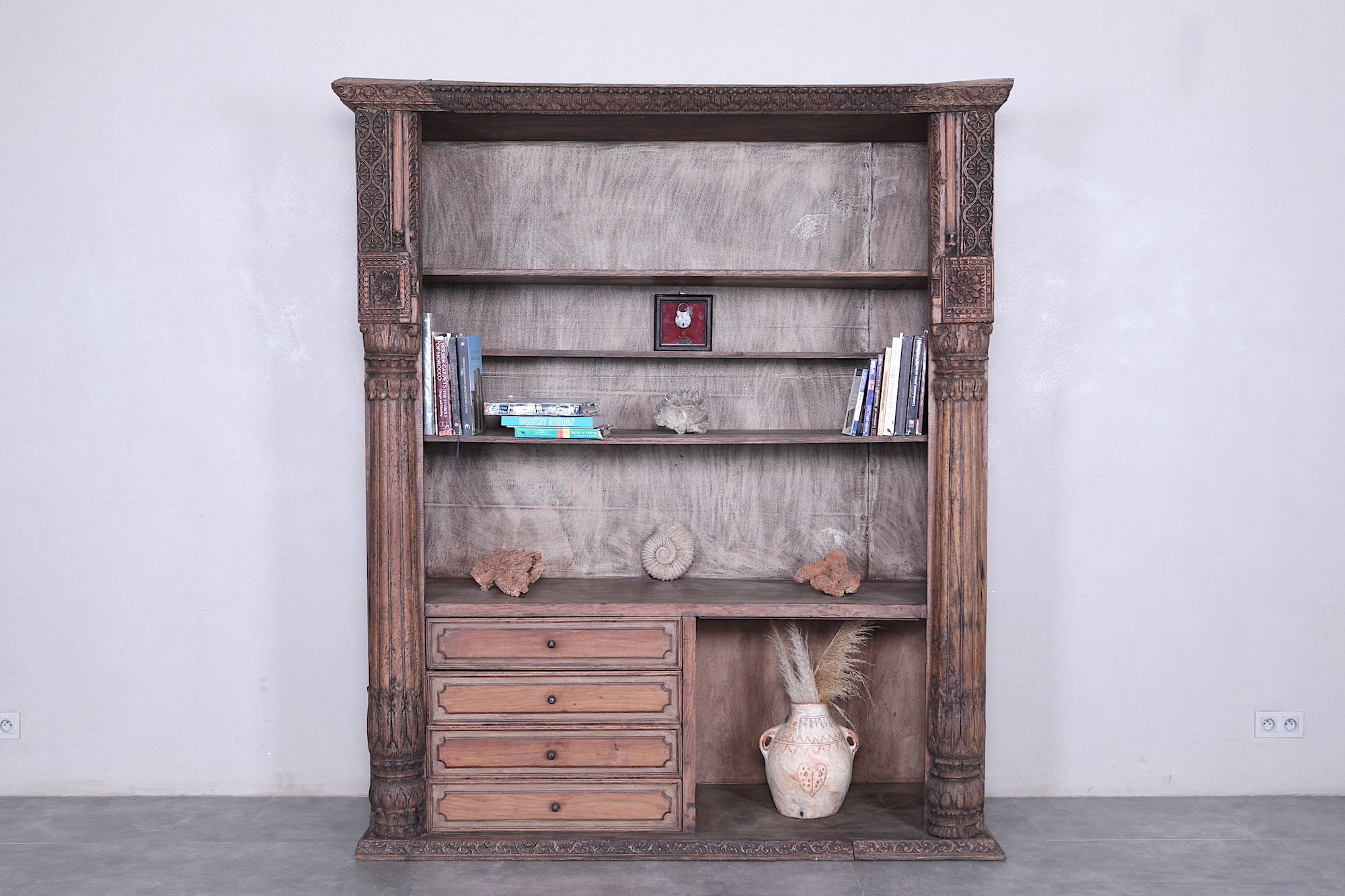 Wooden Library - Handmade Library - Wooden Bookshelf - Home Decor ...