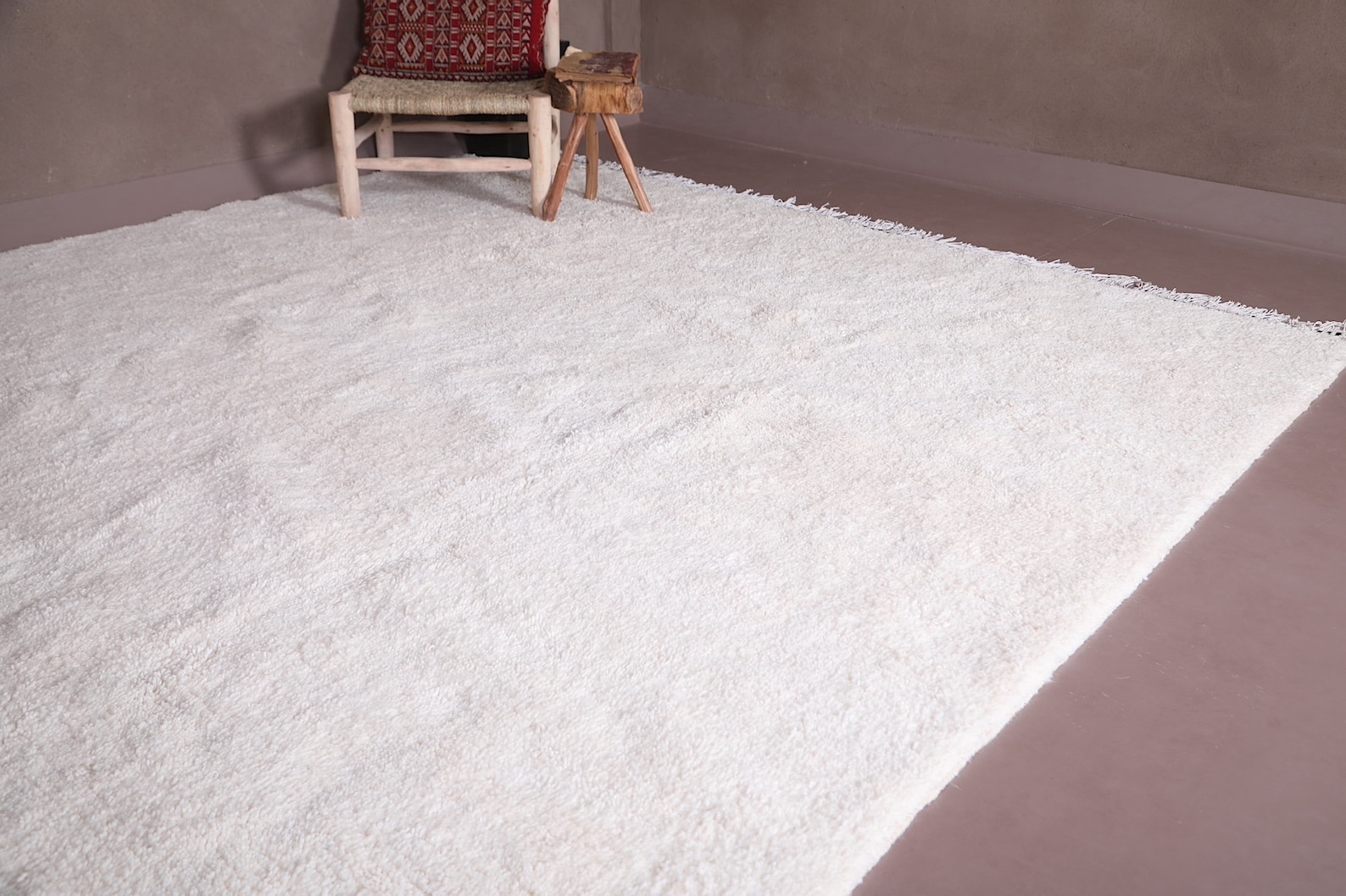 Moroccan Rug White Solid White Rug Plain White Rug Wool - Etsy