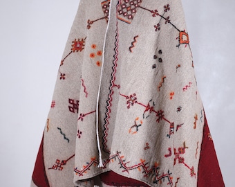 Vintage Moroccan Burnous - Berber Burnous - Berber Cape - Moroccan ...