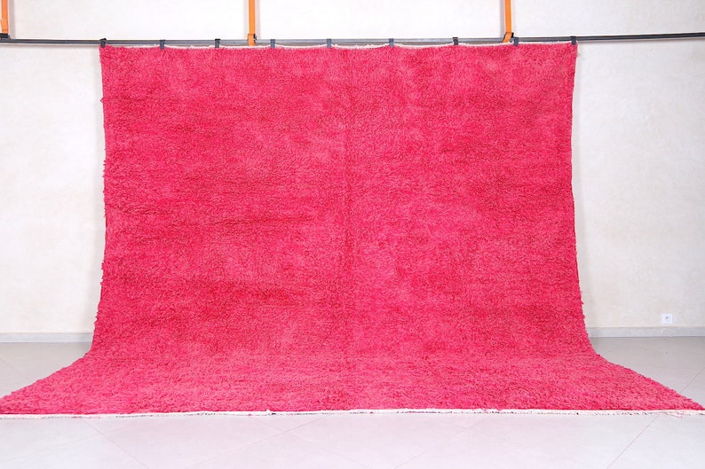 Berber Rug Pink Moroccan Pink Rug Solid Pink Rug Wool - Etsy