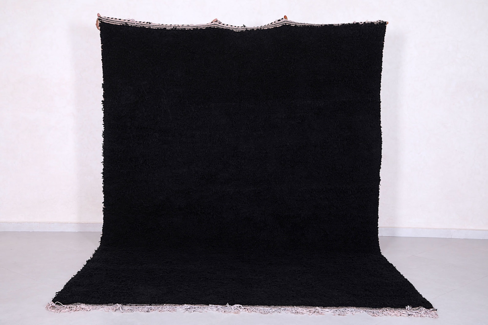 Moroccan Black Rug Solid Black Rug Plain Black Rug Wool - Etsy