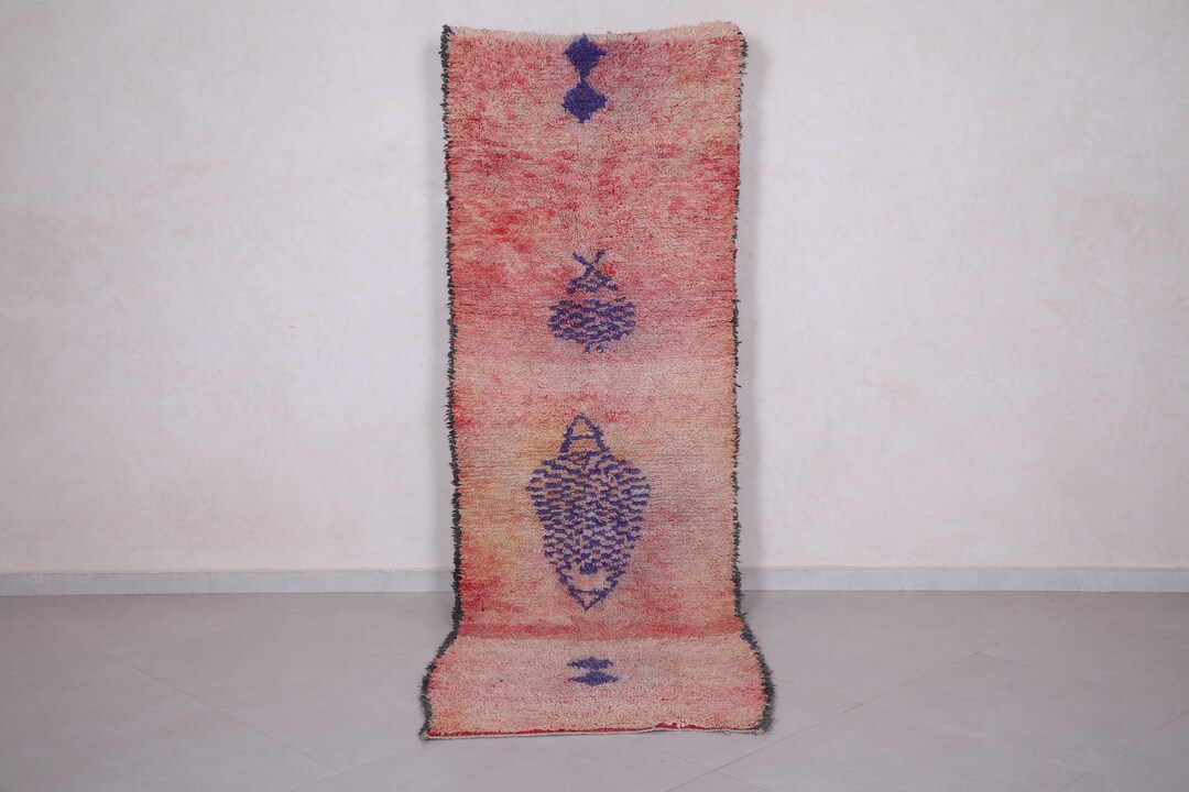 Vintage Moroccan Rug 2.9 X 8.8 Feet Berber Long Rug Runner Berber Rug ...