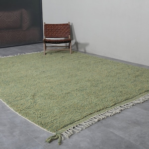 Moroccan Rug Green - Handmade Rug - Moroccan Berber Rug - Solid Rug ...