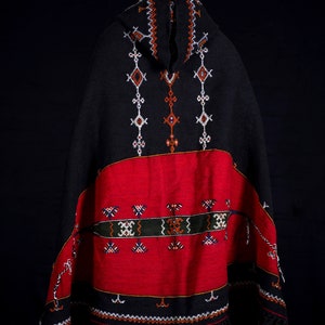 Vintage Moroccan Burnous - Berber Burnous - Berber Cape - Moroccan ...