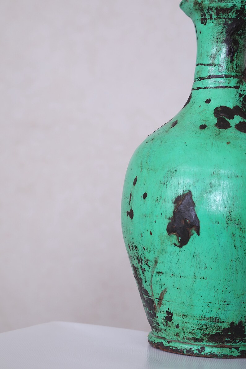 Moroccan Green Jug Moroccan Green Jug Vase Green Pottery - Etsy