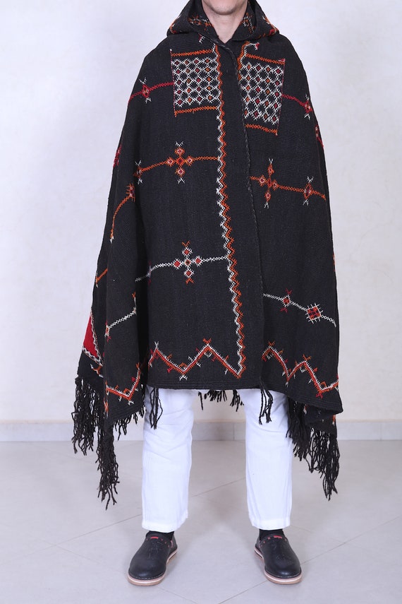 Vintage Burnous - berber burnous - berber cape - moro… - Gem