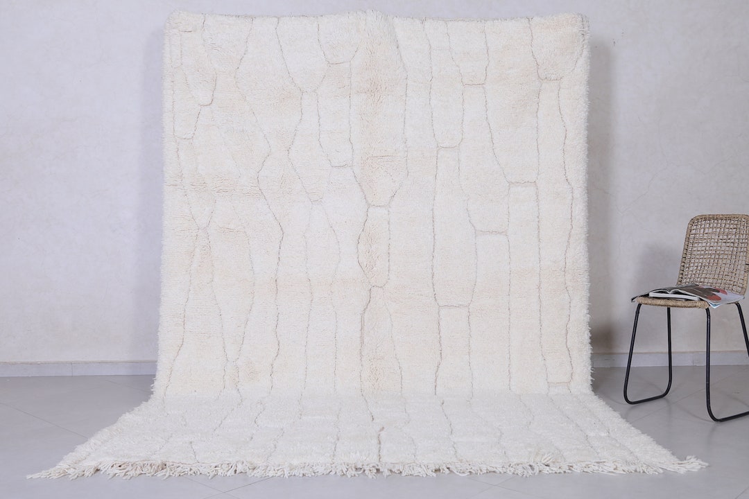 Moroccan Rug Hand Knotted - Beni Ourain Rug - Wool Berber Rug - Custom ...