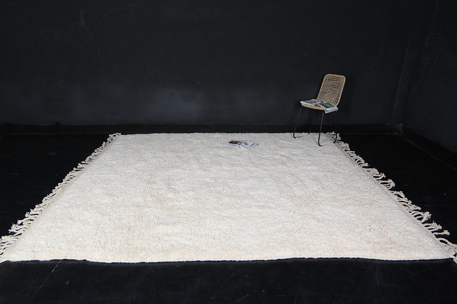 Moroccan Rug Ivory Solid Creamy Rug Plain Cream Rug Wool Berber Rug ...